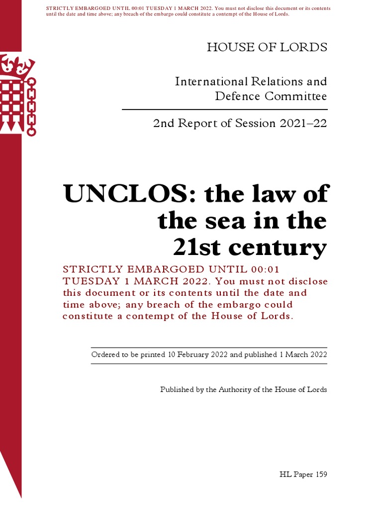 Irdc Unclos 1 April 2022 | PDF | Territorial Waters | United Nations ...
