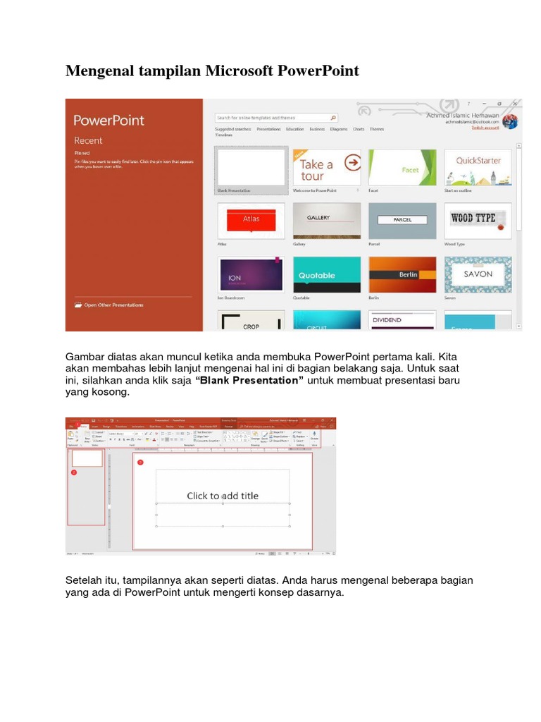 Cara Belajar Power Point | PDF