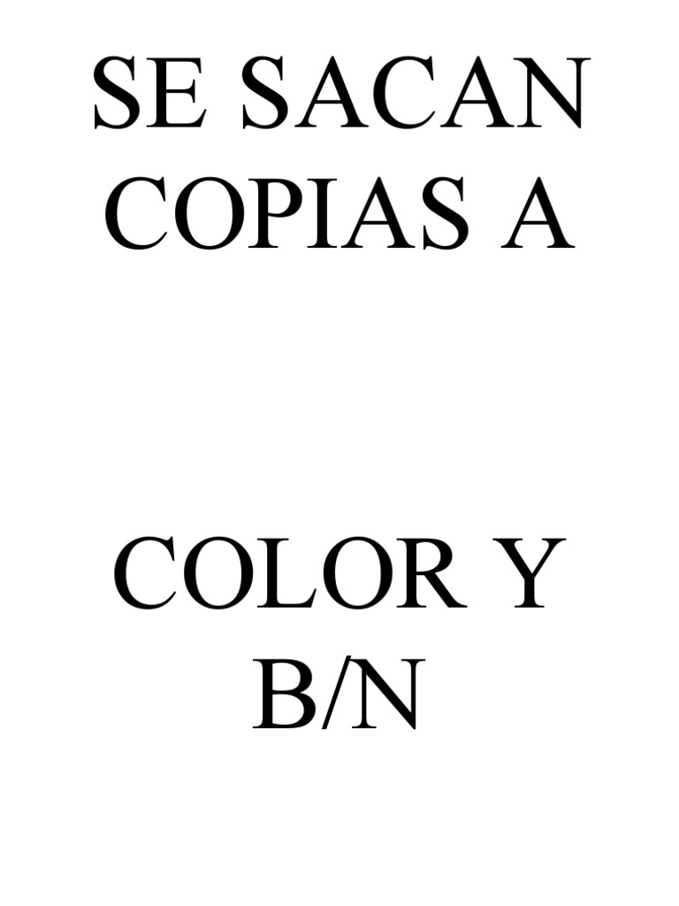 Se Sacan Copias A | PDF