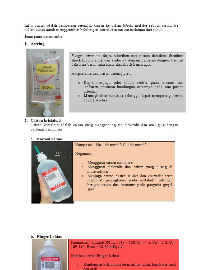 Jenis Cairan Infus | PDF