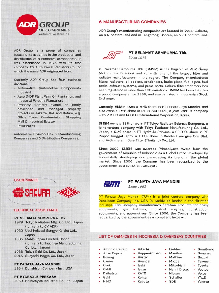 ADR Group Company Profile | PDF | Business