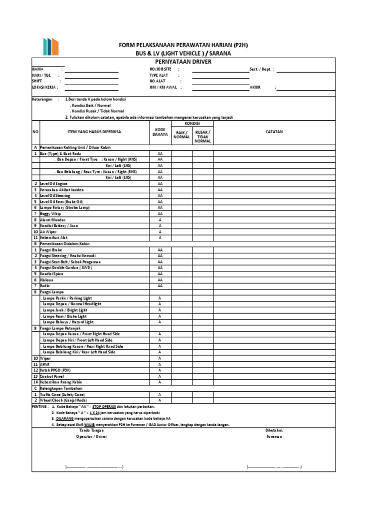 Form P2H LV | PDF