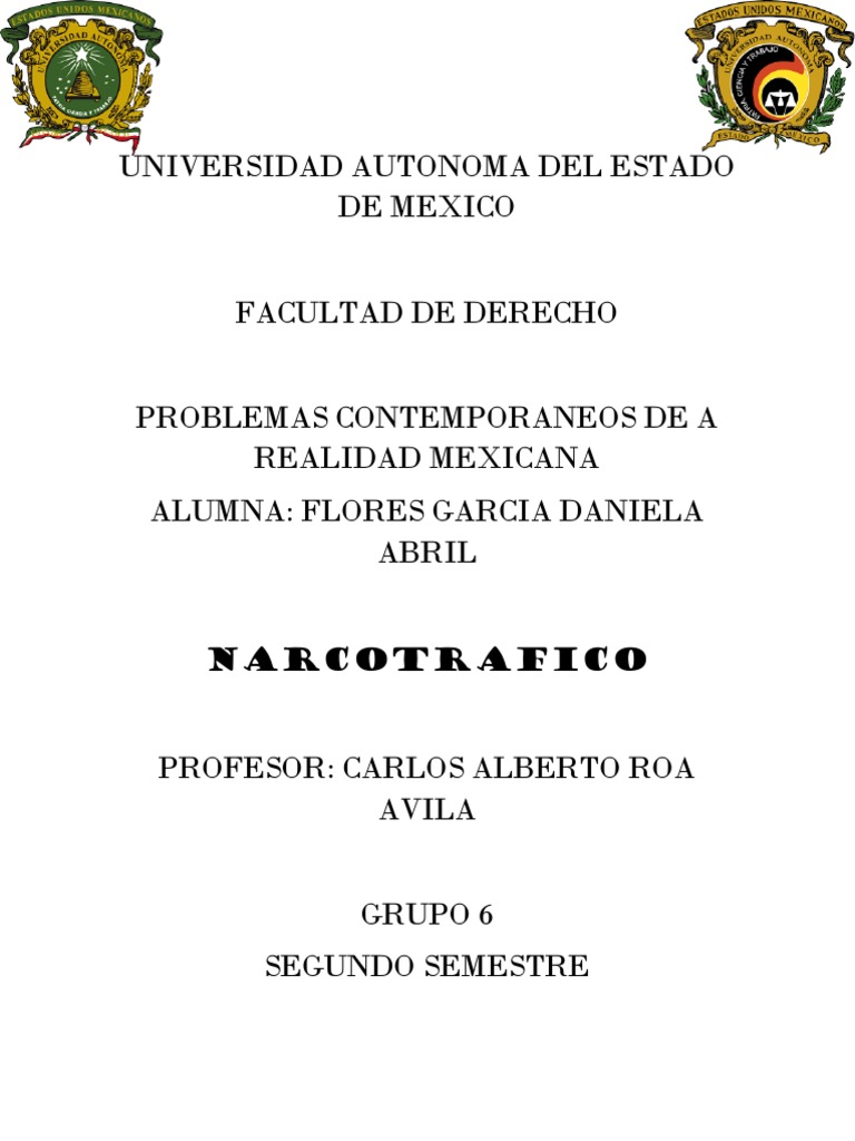Narcotrafico Pdf Comercio Ilegal De Drogas México