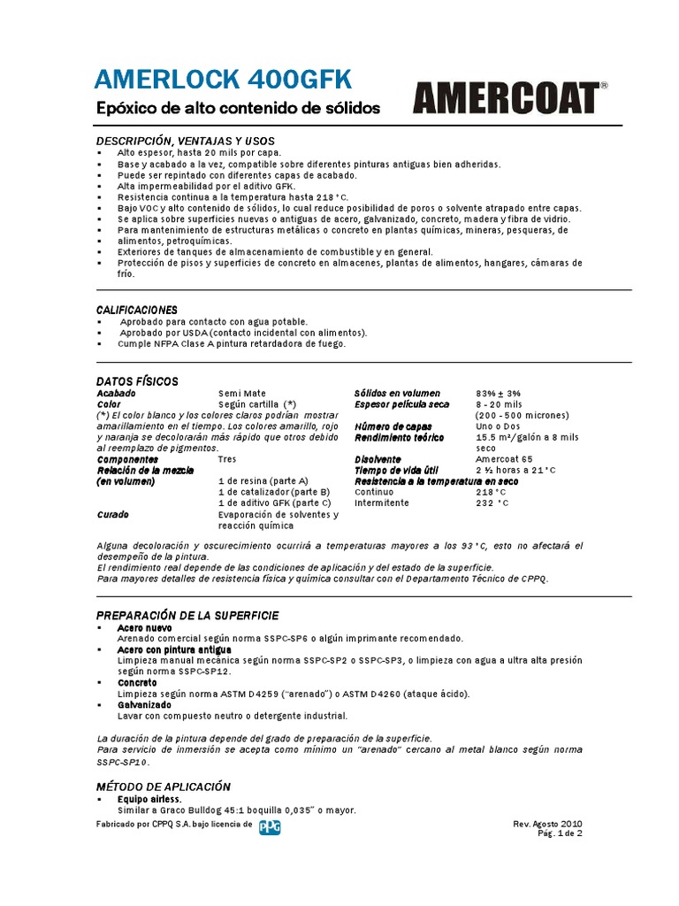 Amerlock_400_GFK | PDF | Hormigón | Pintar