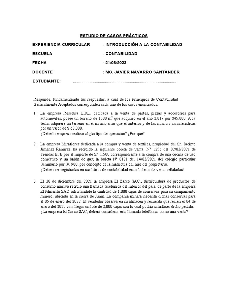 s02.s1 - Tarea Sobre Casos Pcga | PDF | Compartir (Finanzas) | Business