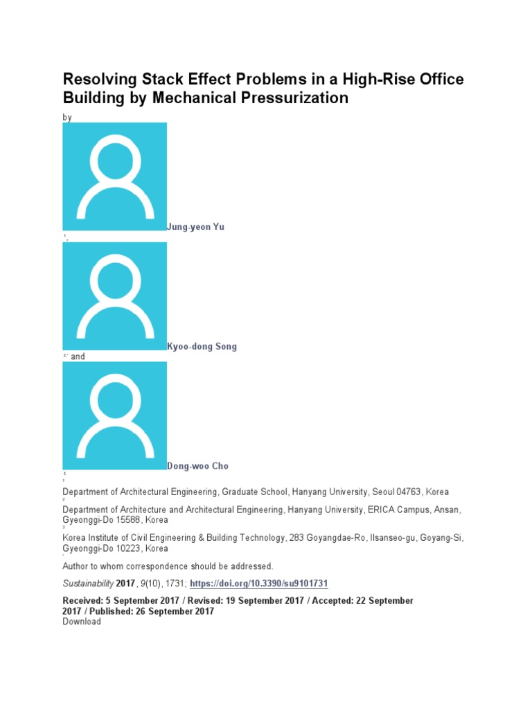 Resolving Stack Effect Problems in A High | PDF | Elevator ...