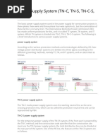 Overview of TN Power Supply Systems | PDF | Wire | Power (Physics)