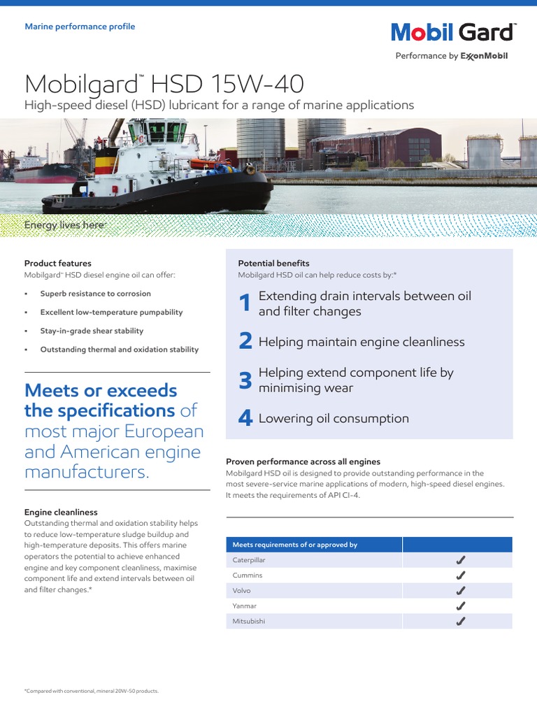 Mobilgard HSD 15W 40 A4 | Download Free PDF | Motor Oil | Building ...