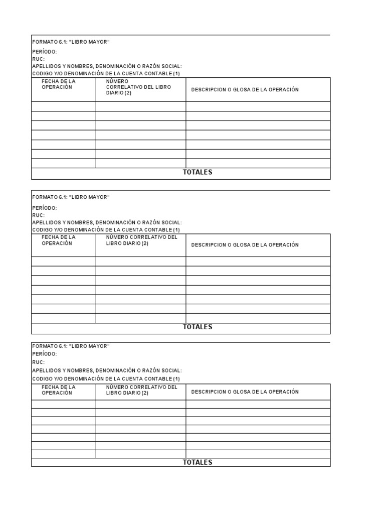 Formato 6.1 Libro Mayor - Alumnas | PDF | Contabilidad | Dinero