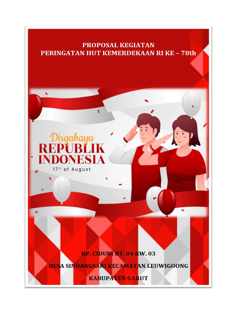 Proposal Kegiatan HUT RI ke-78 RT 04 | PDF | Olahraga & Rekreasi