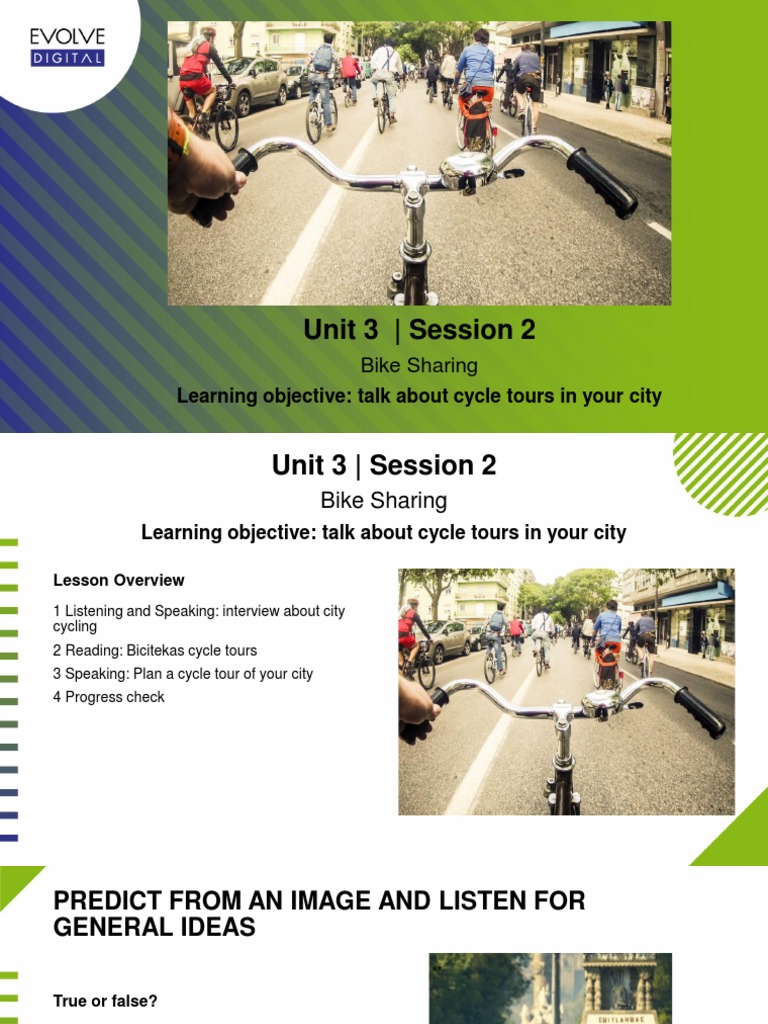 Unit 3 - Session 2: Learning Objective: Talk About Cycle Tours in Your City | PDF | Sustainable ...