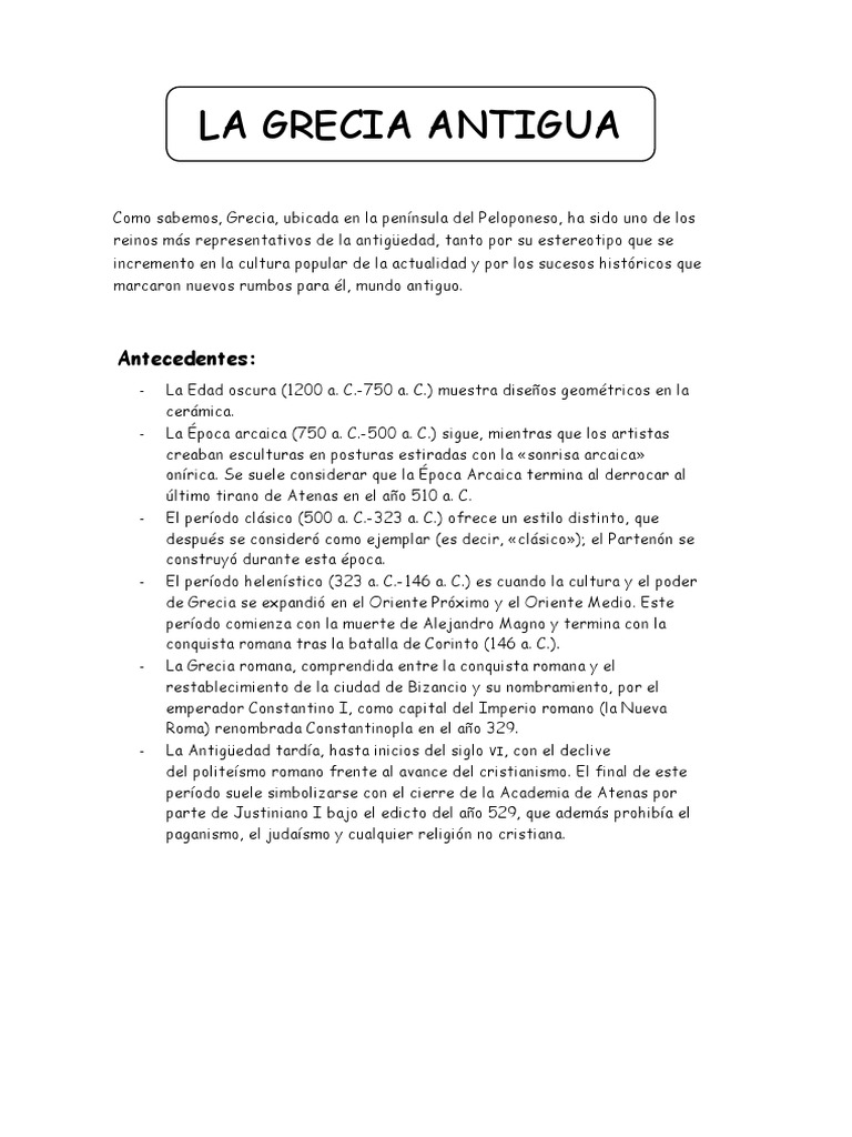 Informe Total Sobre La Grecia Antigua | PDF