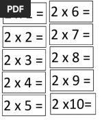 Tabuada 11 Ao 20 | PDF | Teaching Methods & Materials