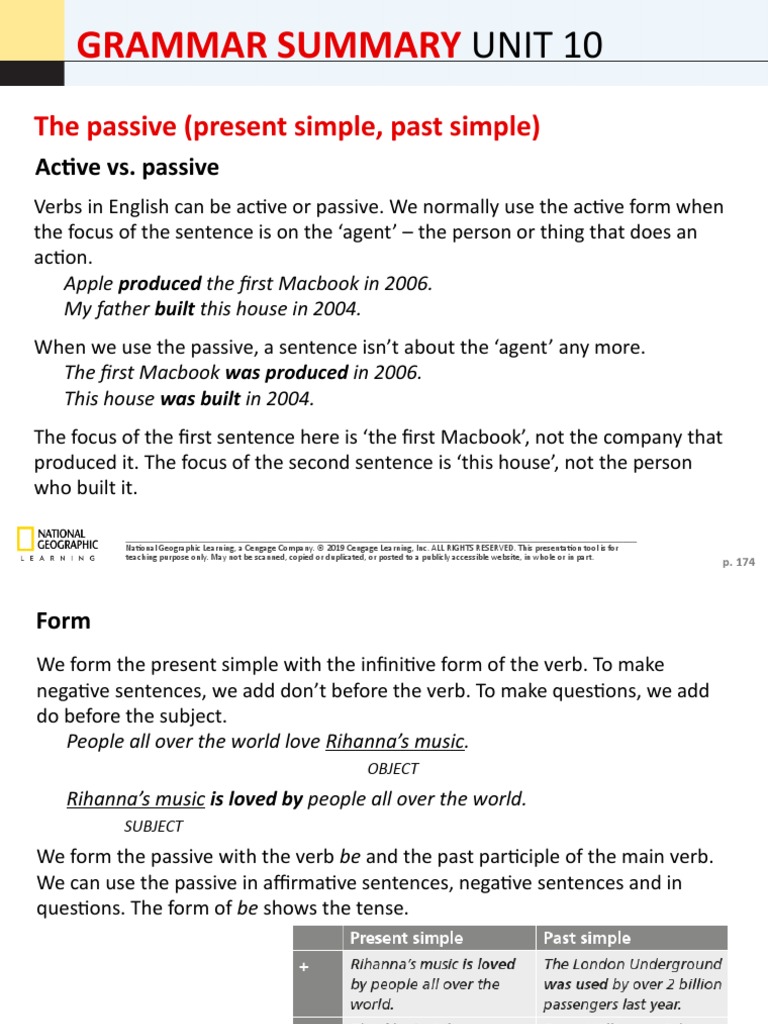 Life - 2e - BrE - Pre-Inter - SB - U10 - Grammar Summary | PDF | Verb ...