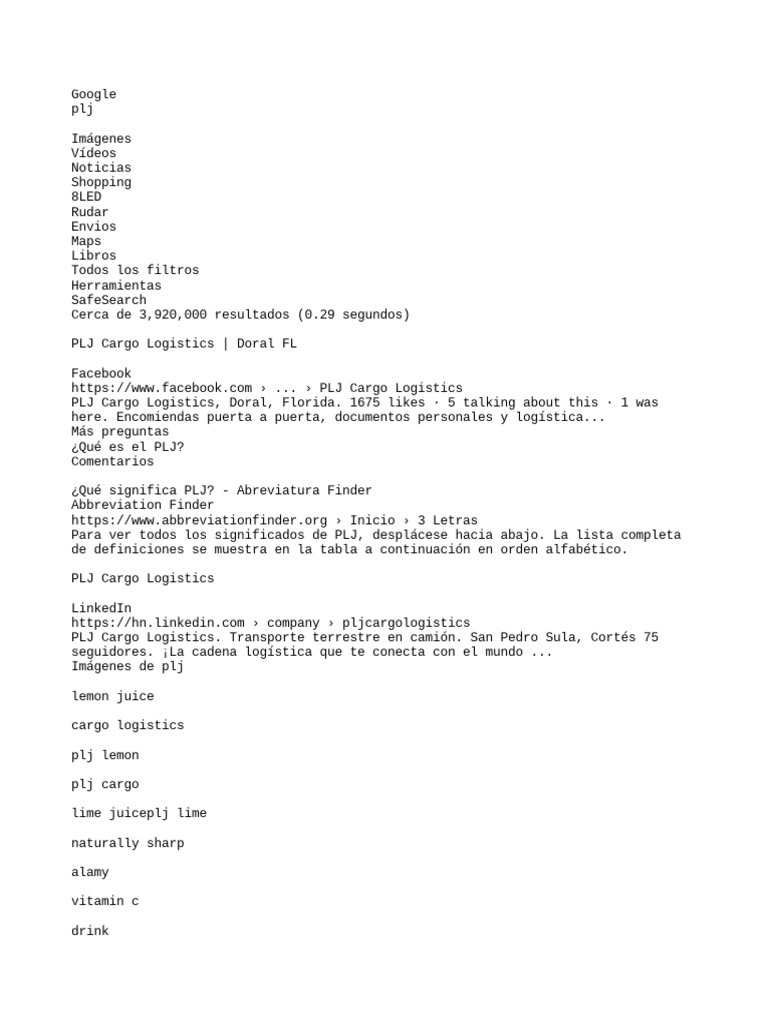 PLJ Cargo Logistics en Doral, FL | PDF | Cocina, comidas y vino