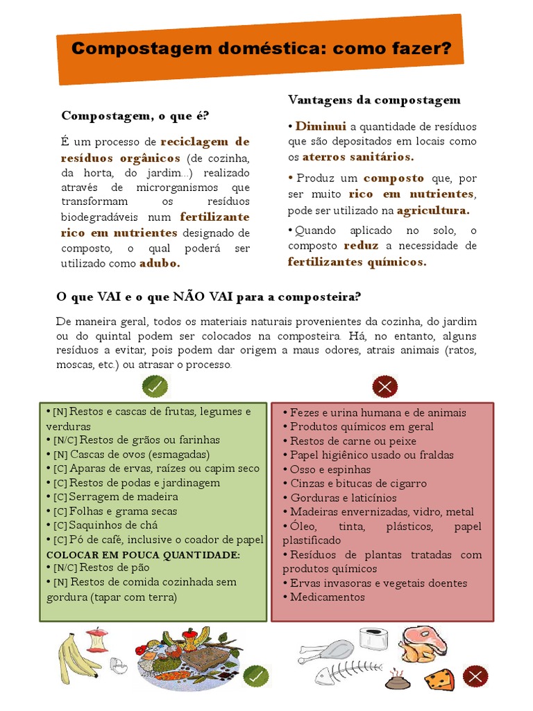 Como fazer a compostagem_ | PDF | Composto | Desperdício