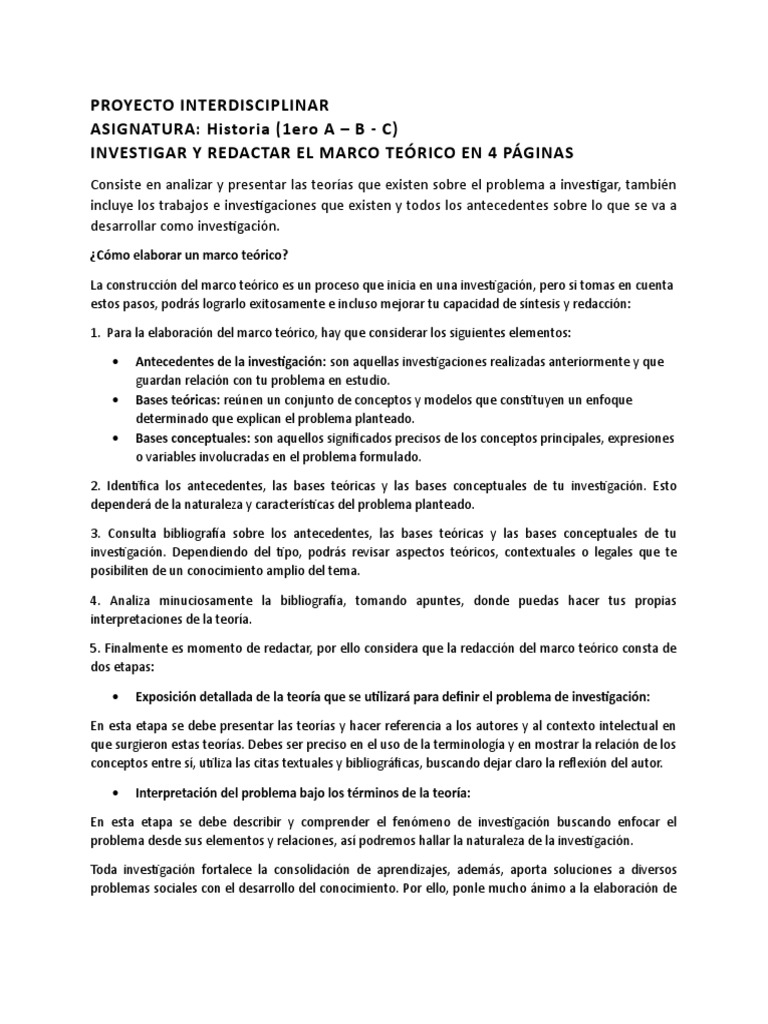 MARCO TEÓRICO PROY INTERD | PDF | Paradigma | Teoría
