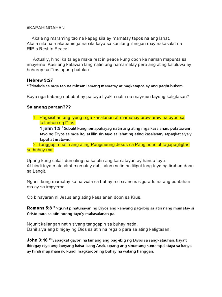 KAPAHINGAHAN | PDF