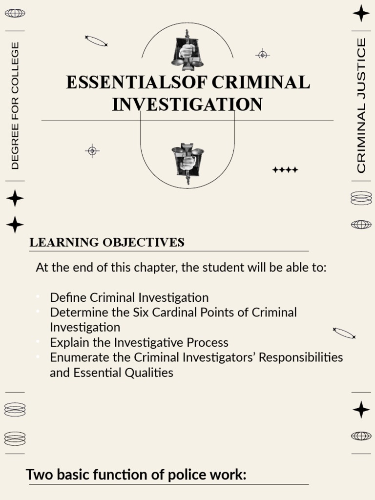 Criminal Investigation | PDF | Hypothesis | Experiment