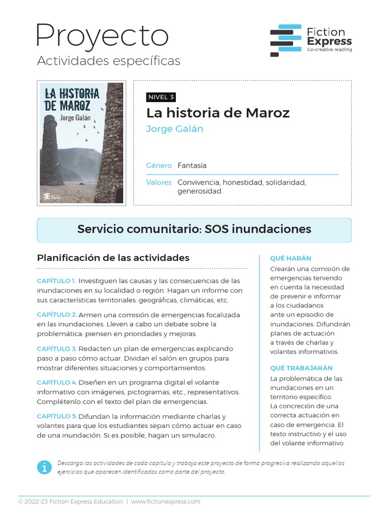 Hoja Proyecto La Historia de Maroz | PDF