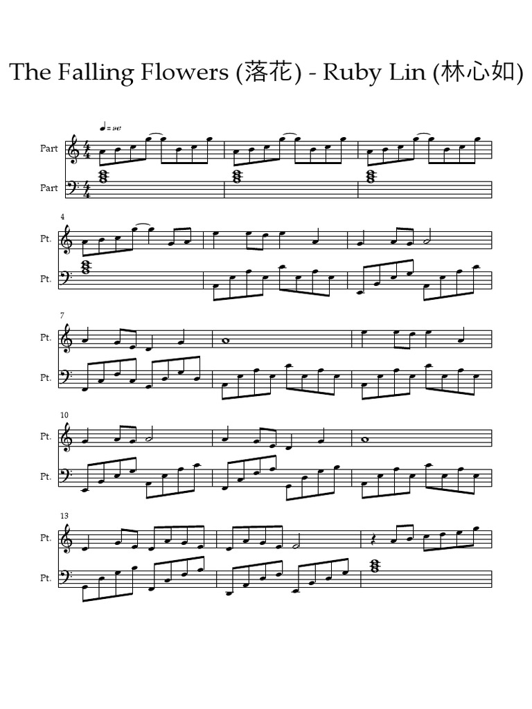 The Falling Flowers - Ruby Lin | PDF