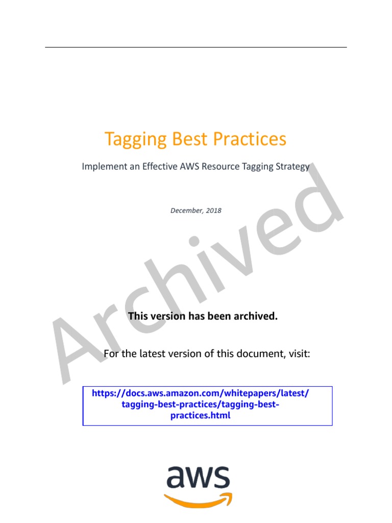 Aws Tagging Best Practices | PDF | Amazon Web Services | Tag (Metadata)