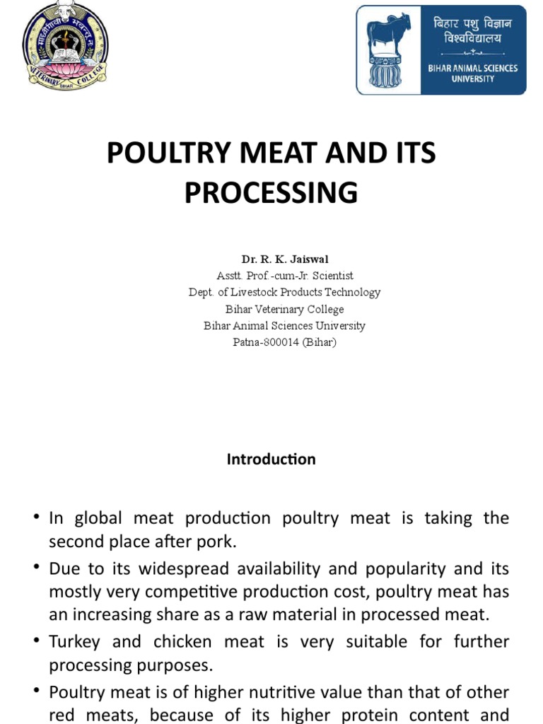 Poultry Meat and Its Processing | Download Free PDF | Meat | Poultry