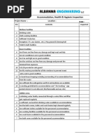 Sample Camp Inspection Checklist PDF | PDF | Hygiene | Home