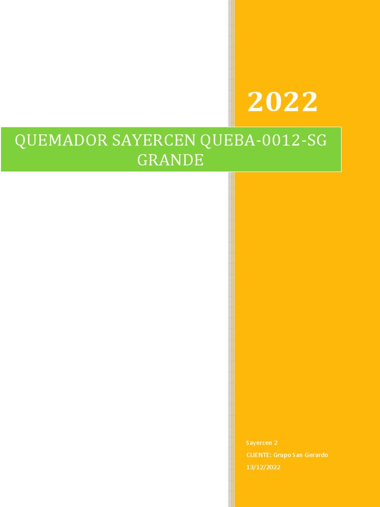 Ficha Tecnica Del Quemador 3.5 13 12 2022 | Descargar gratis PDF ... Ficha Tecnica Del Quemador 3.5 13 12 2022 | Descargar gratis PDF ...