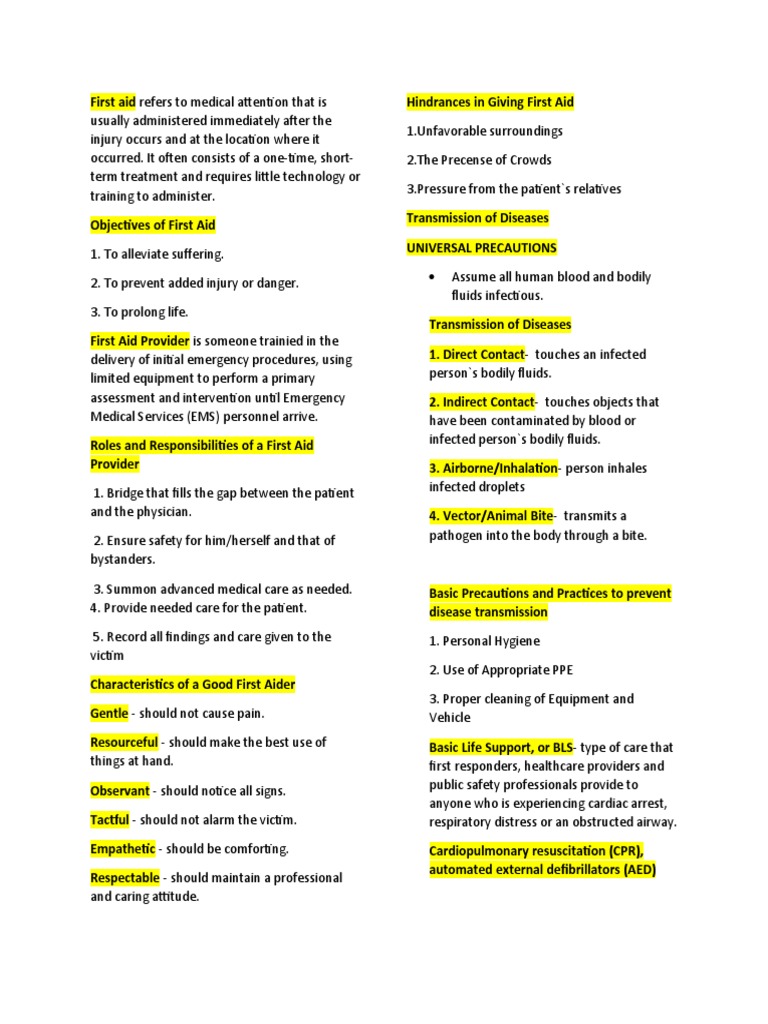 Deftact Reviewer | PDF | Injury | Cardiopulmonary Resuscitation