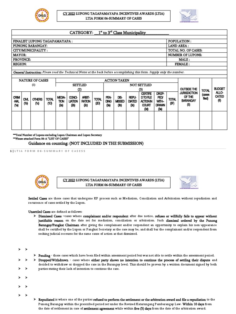LTIA Forms 6,7,7-A, 7-B | PDF | Mediation | Arbitration