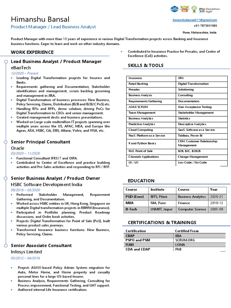 Himanshu Bansal - PM | PDF | Software As A Service | Customer Relationship Management