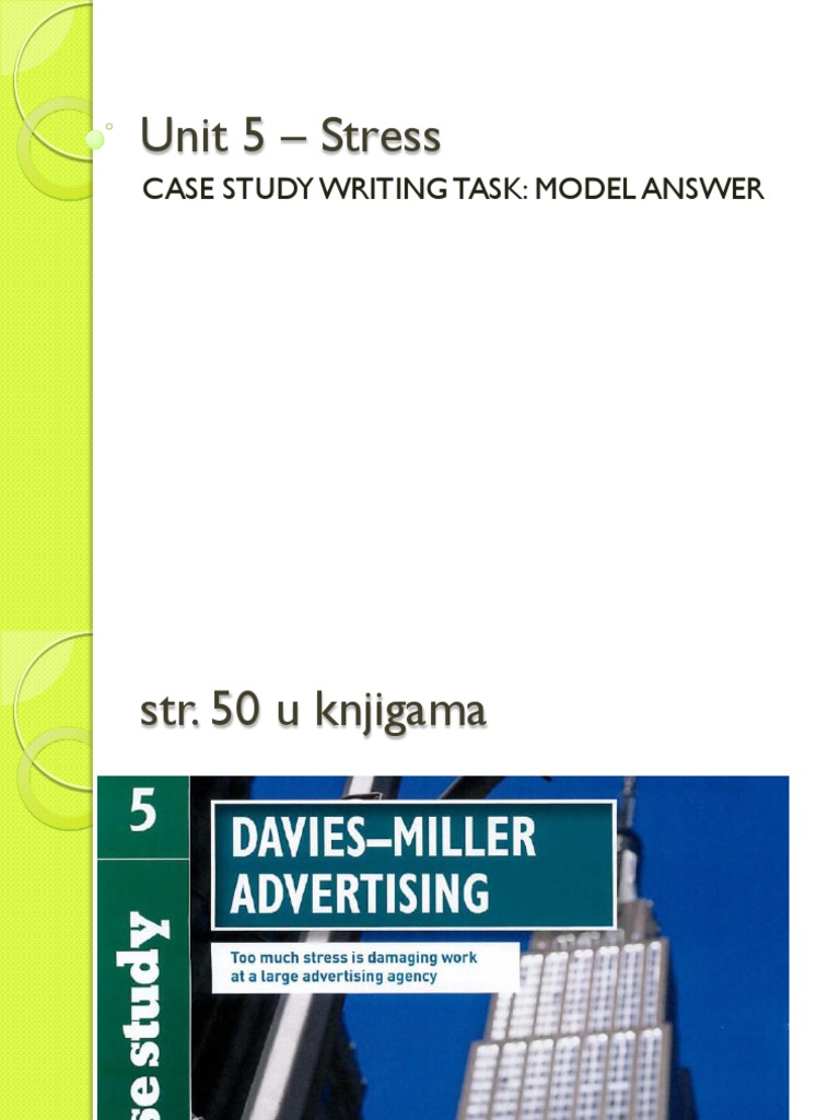 Unit 5 - Stress CASE STUDY | PDF | Career & Growth | Language Arts ...