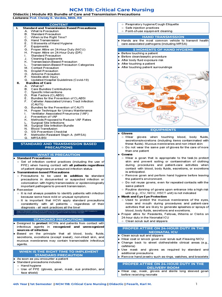 M2 - Didactic - NCM 118 | Download Free PDF | Microbiology | Causes Of ...
