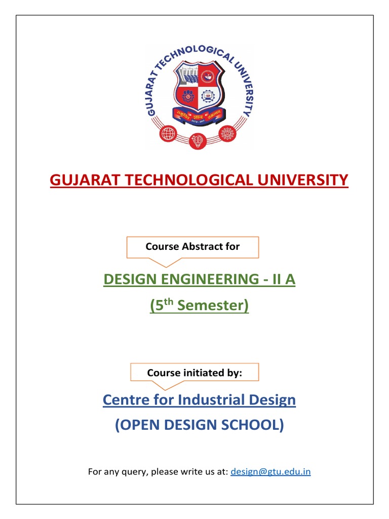 Gujarat Technological University: Design Engineering - Ii A (5 Semester ...