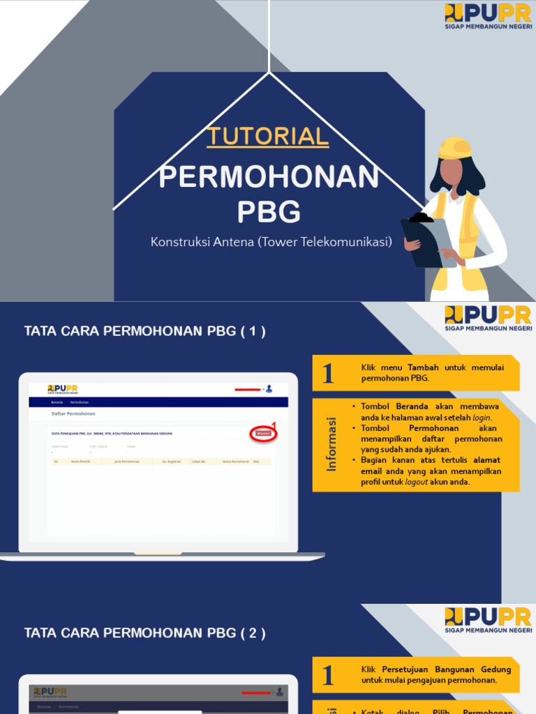 Tutorial Permohonan PBG | PDF