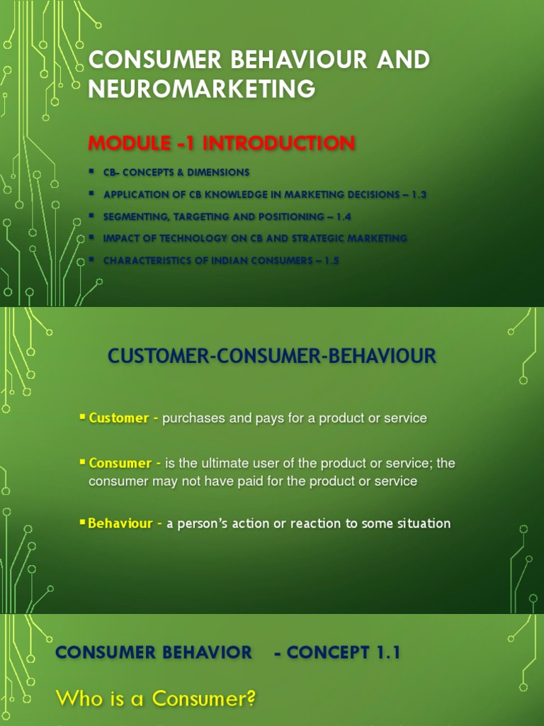 CBNM Module 1 | PDF | Consumer Behaviour | Behavior