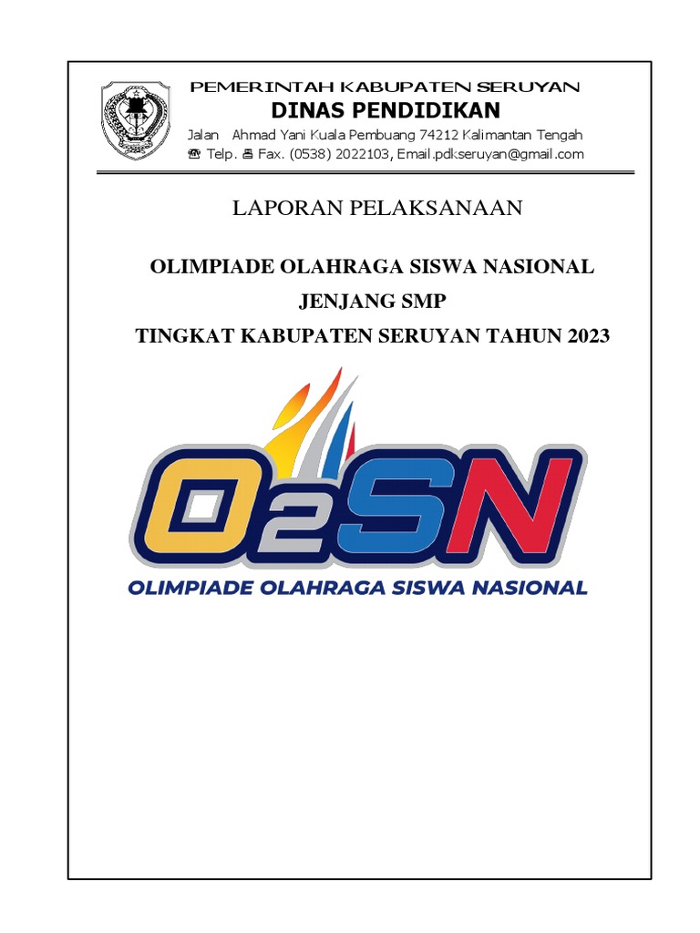 Laporan Kegiatan O2sn 2023 Lengkap | PDF
