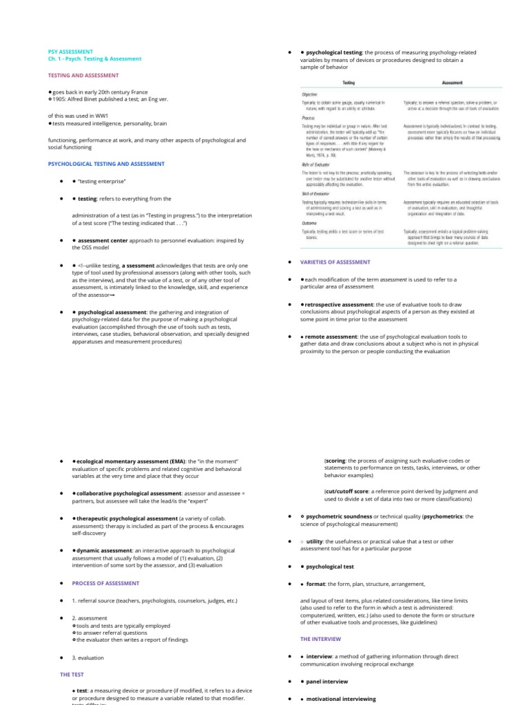Psychological Assessment | PDF | Psychological Testing | Cognitive Science