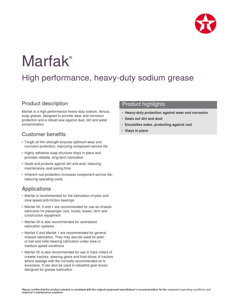 Marfak 00, 0, 1 | PDF | Lubricant | Secondary Sector Of The Economy