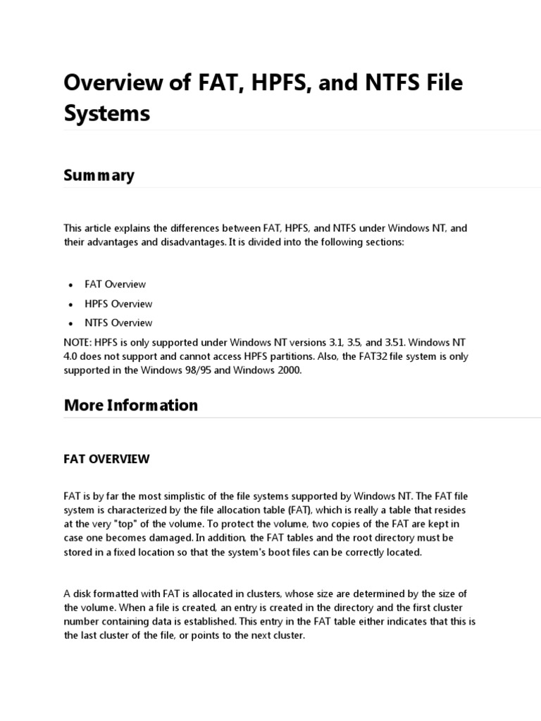 Overview of Filesystem | PDF | File System | Computer File