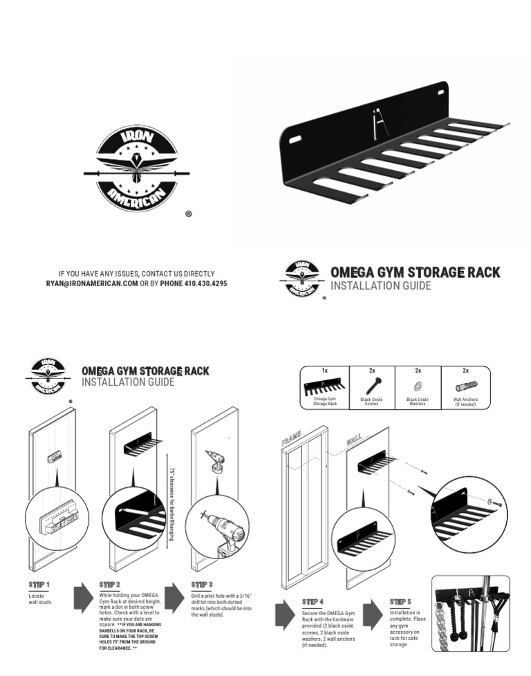Omega Gym Rack - Installation Guide | PDF