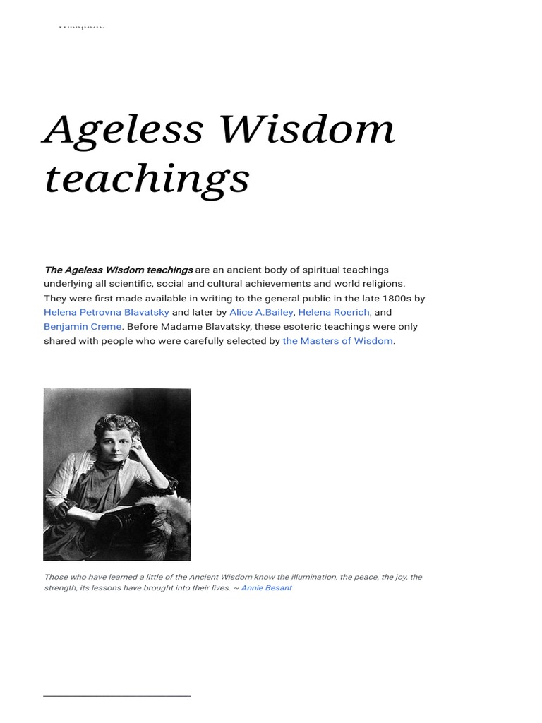 Ageless Wisdom Teachings | PDF | Theosophy | Soul