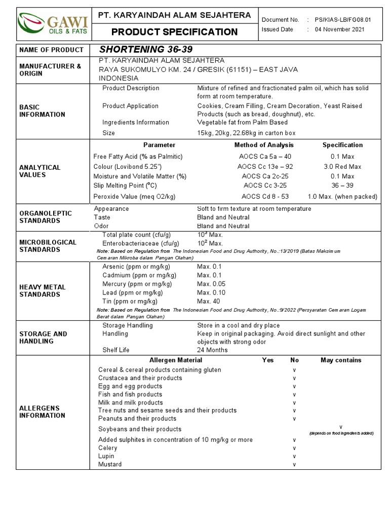 DK011.1 PS Shortening 36-39 | PDF