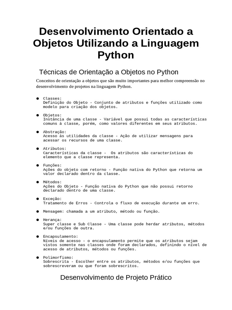 Python OO: Guia Prático para Iniciantes | PDF | Classe (programação de ...