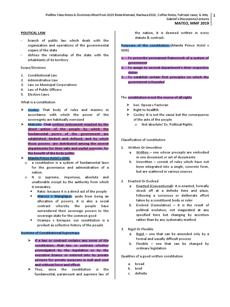 Poli Module 1 2 First Part | PDF | Territorial Waters | Constitutional ...