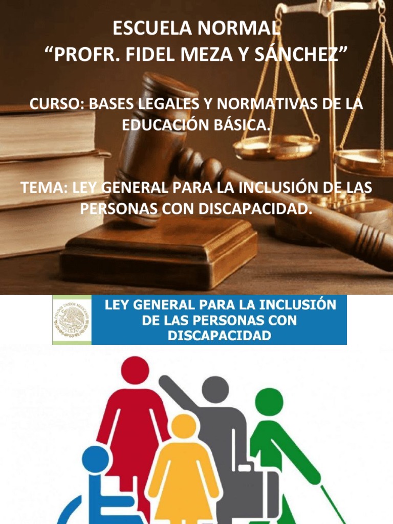 Ley General para La Inclusión de Las Personas Con Discapacidad | PDF