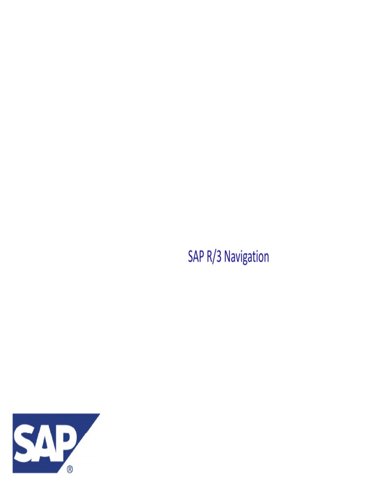 Sap Navigation Pdf Icon Computing Menu Computing