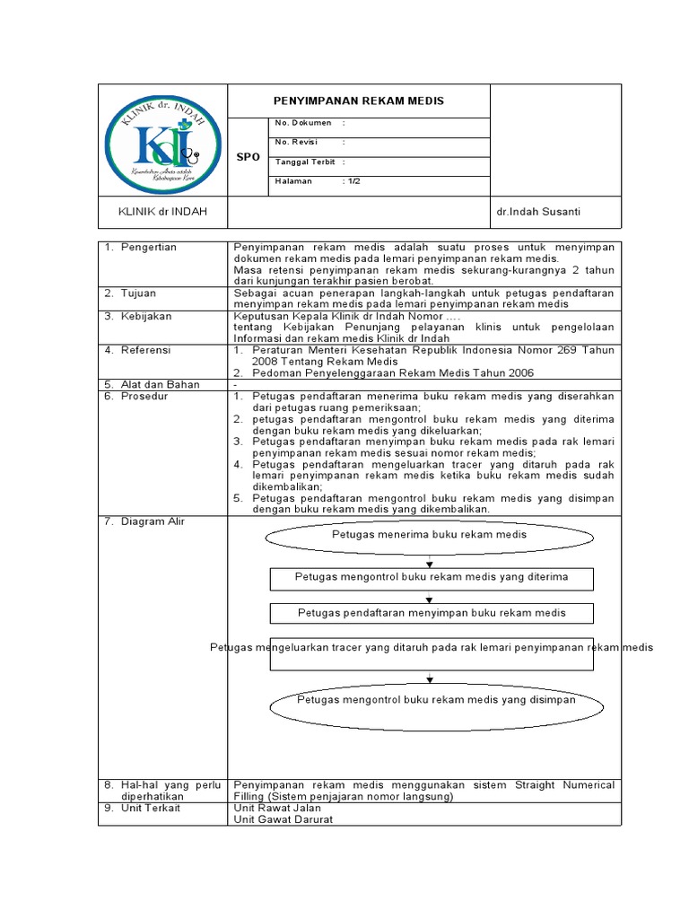 Penyimpanan Rekam Medis | PDF