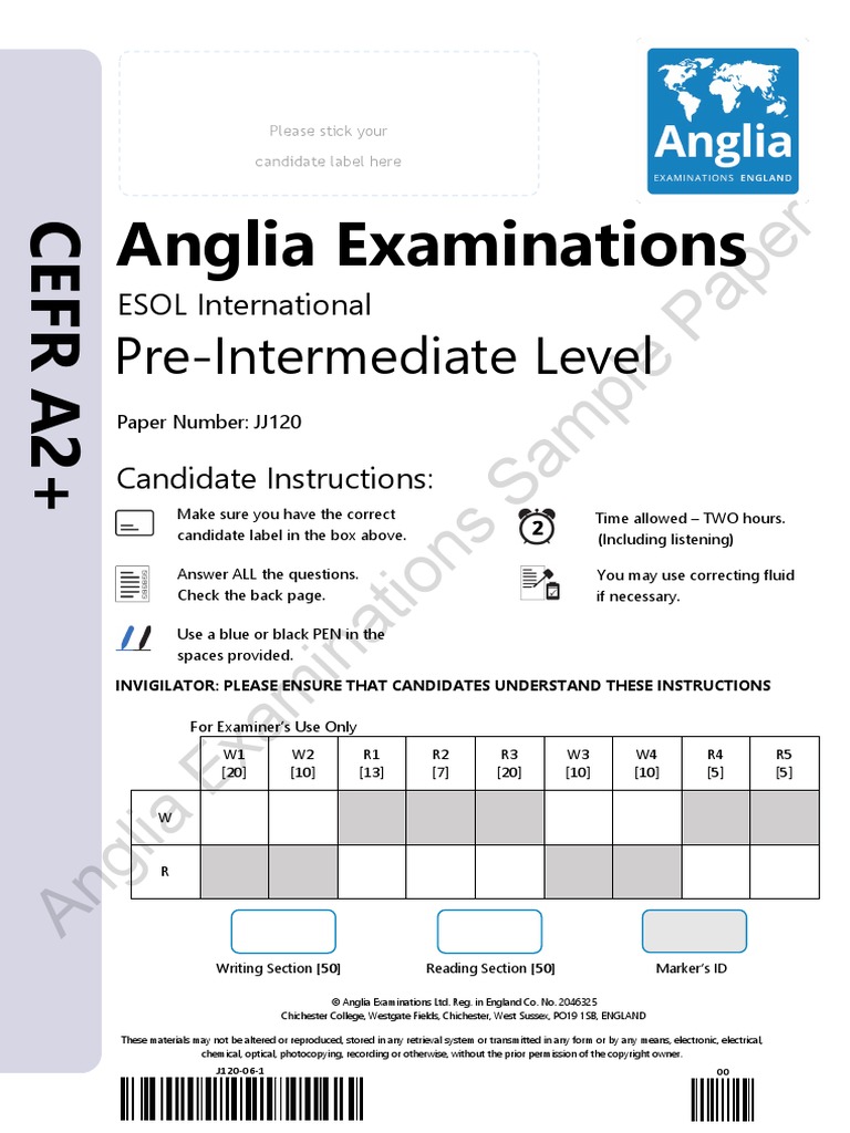 Pre-Intermediate Template JJ120 | PDF